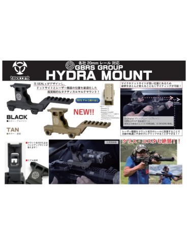 Hydra Mount Tactical Riser Base per T1/T2 GBRS style