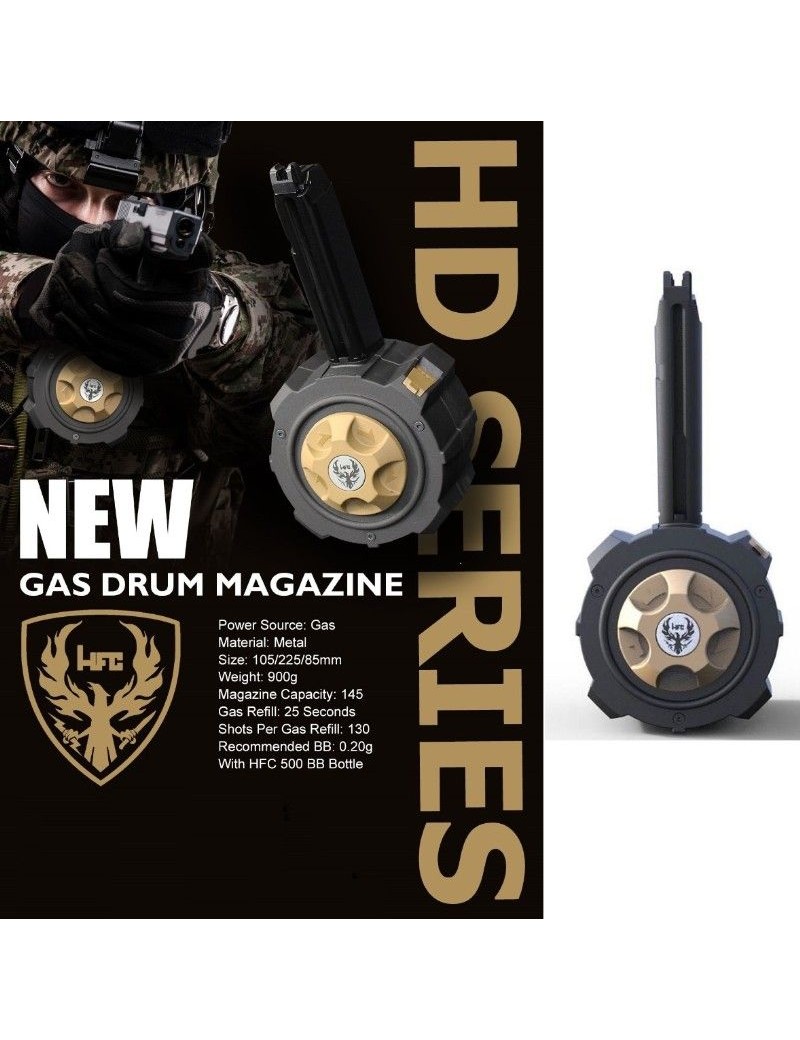 Gas Drum magazine per Glock G17/g18/AAP01